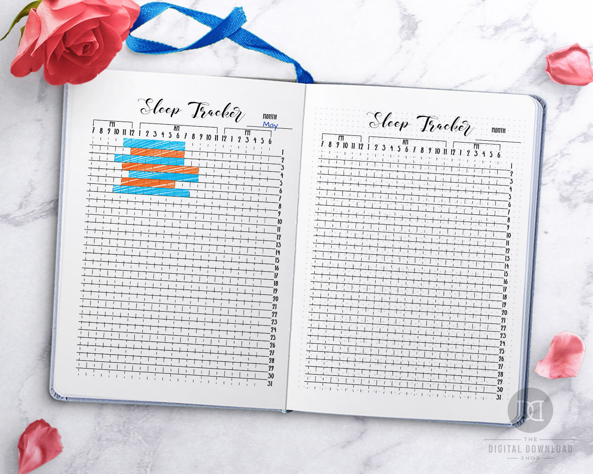 Sleep Tracker Bullet Journal Printable | The Digital Download Shop