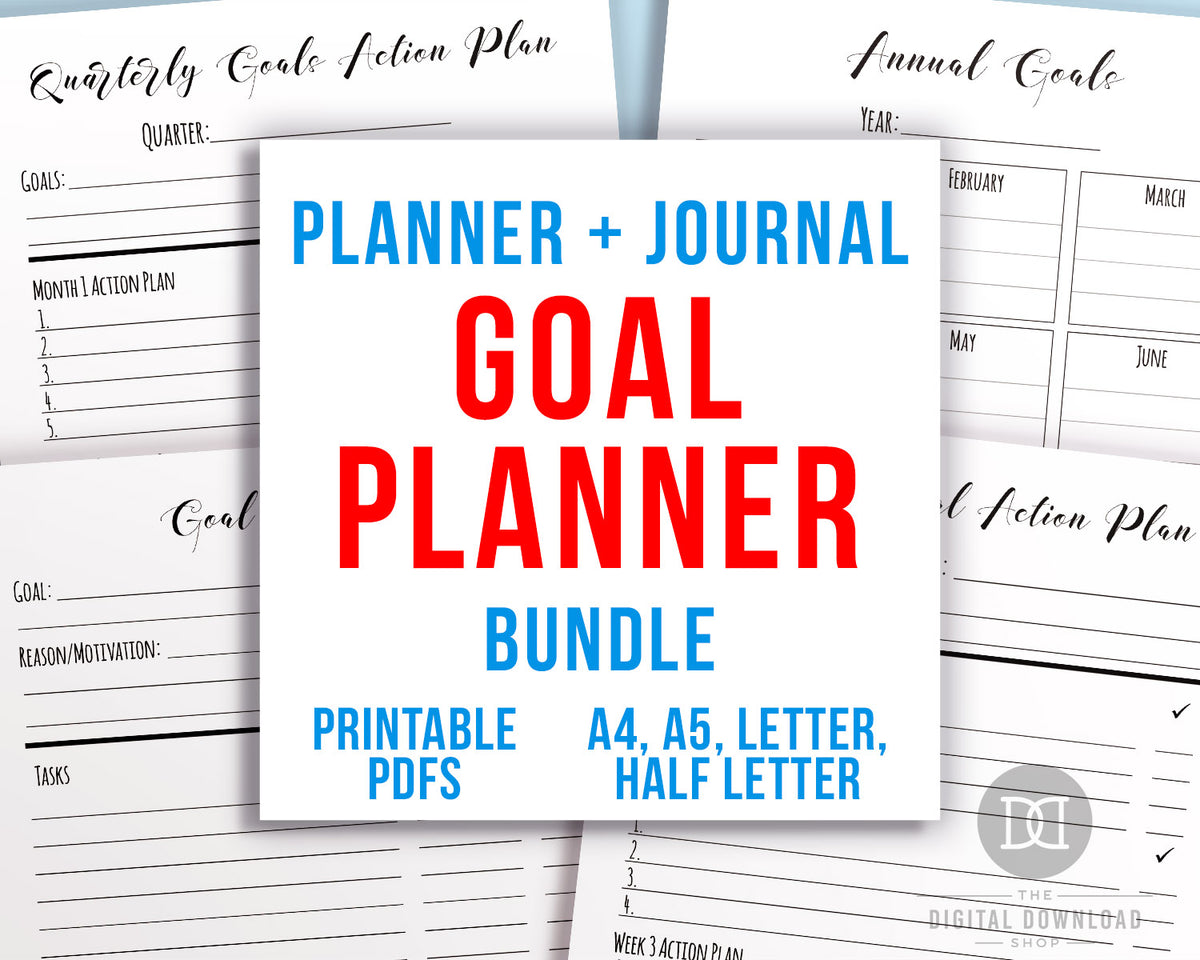 Goal Planner Printables Bundle | The Digital Download Shop