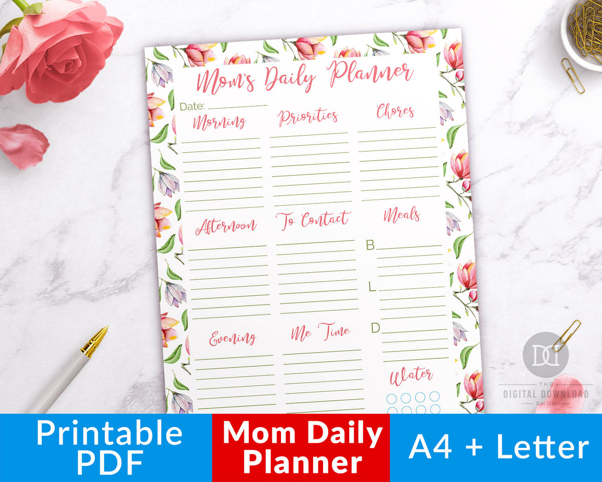 Mom Daily Planner Printable | The Digital Download Shop