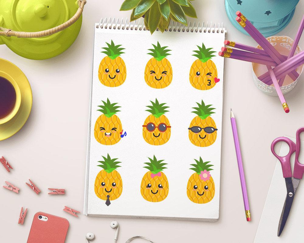 Cute Pineapple Clipart
