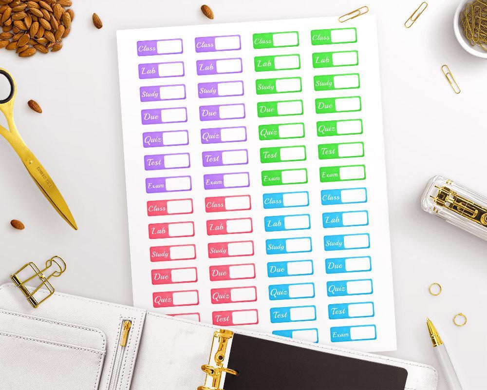 Tab Student Printable Planner Stickers | The Digital Download Shop