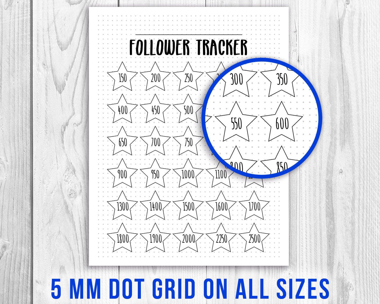 Bullet Journal Follower Growth Tracker Printable | The Digital Download ...