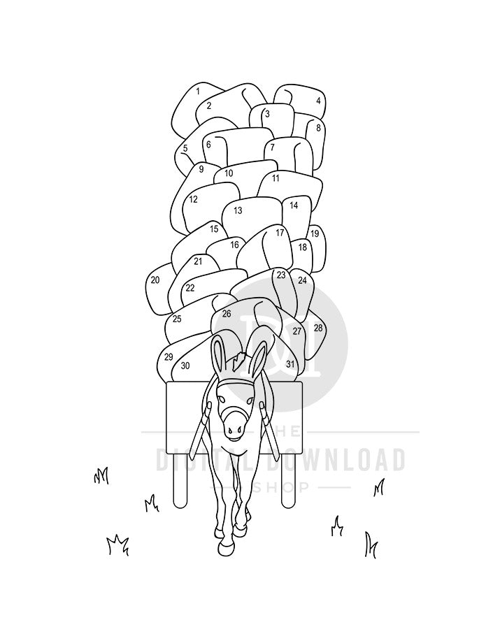 Donkey Mood Tracker Printable- Color by Mood | The Digital Download Shop