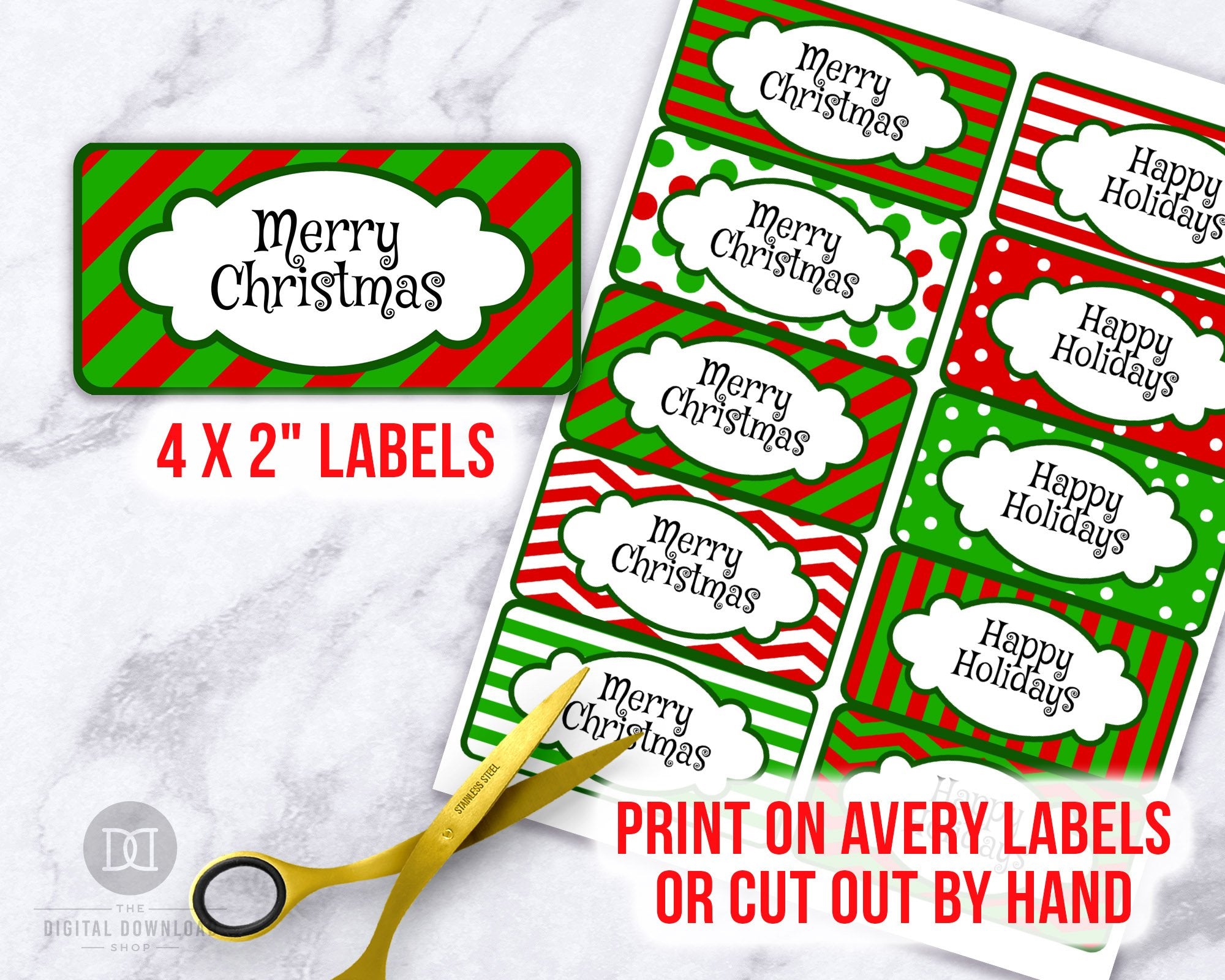 Printable Christmas Labels Templates