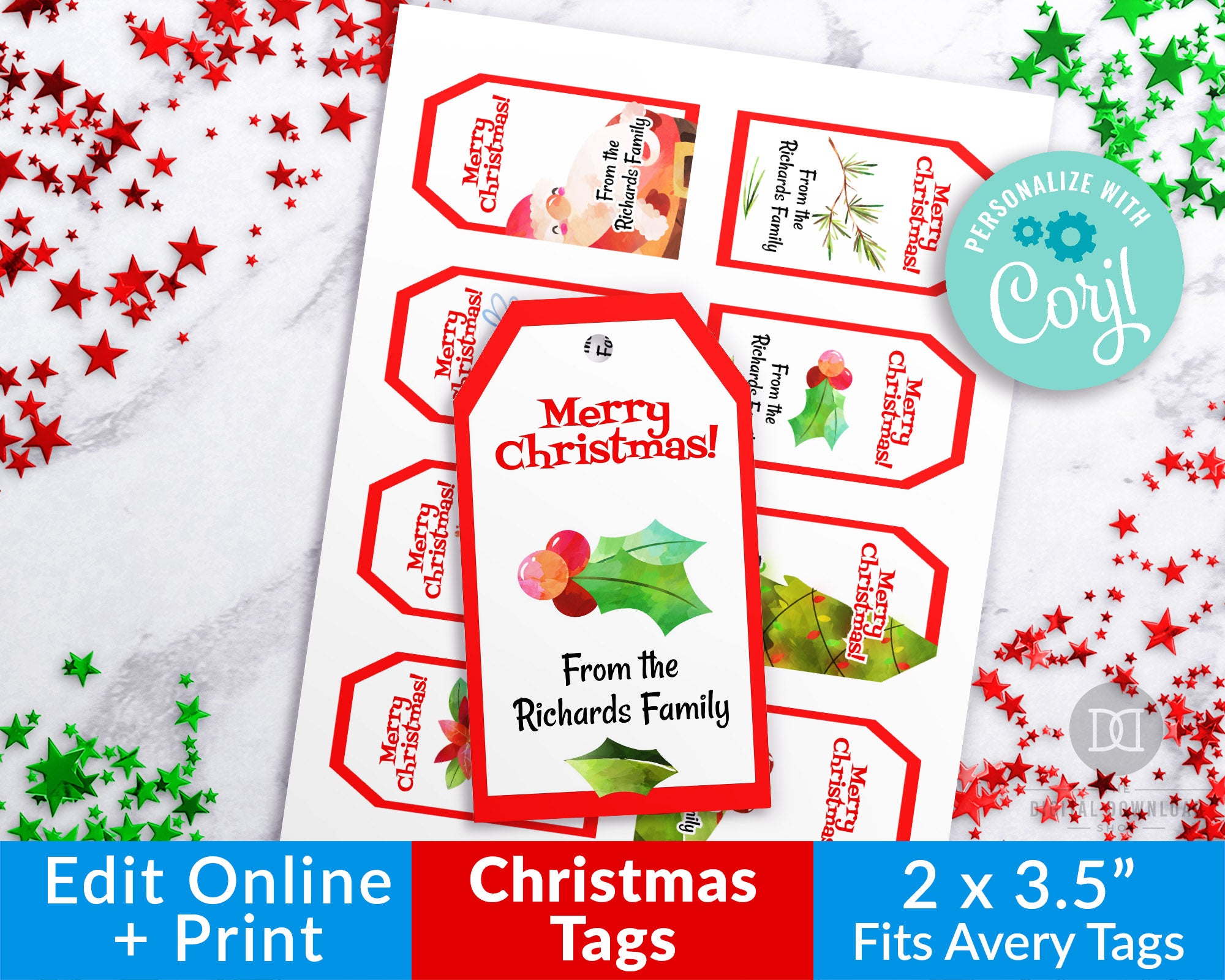 Editable Christmas Gift Tags