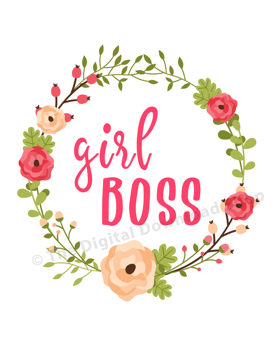 Girl Boss Printable Wall Art | The Digital Download Shop