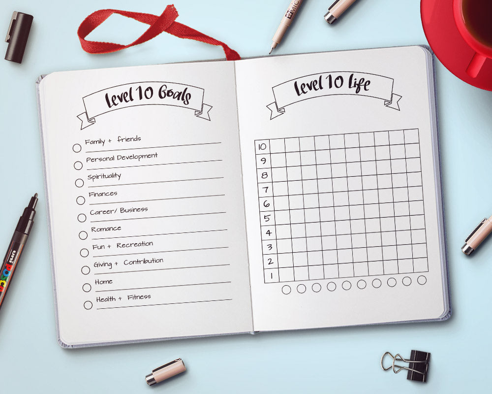 Level 10 Life Chart Printable | The Digital Download Shop