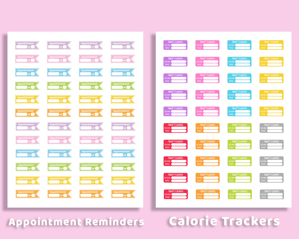 Planner Starter Kit- Health Stickers | The Digital Download Shop