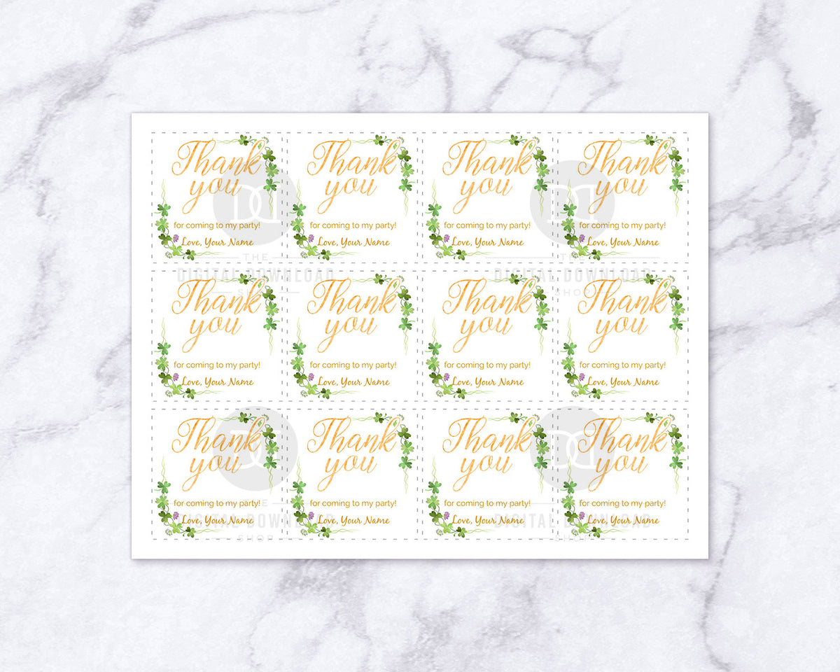 St. Patrick's Day Thank You Tag Printable | The Digital Download Shop