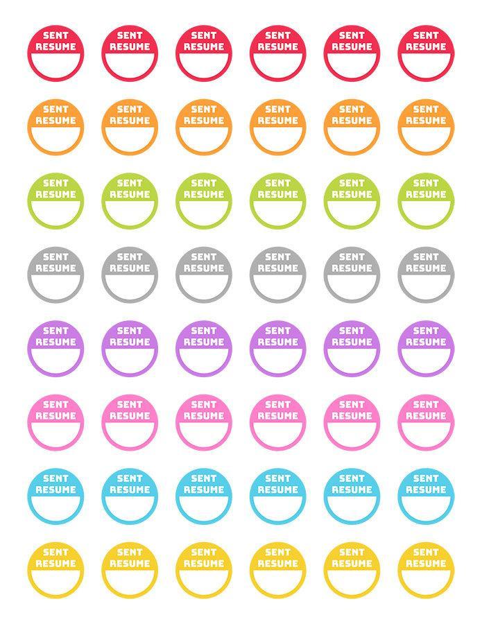 Sent Resume Printable Planner Stickers | The Digital Download Shop